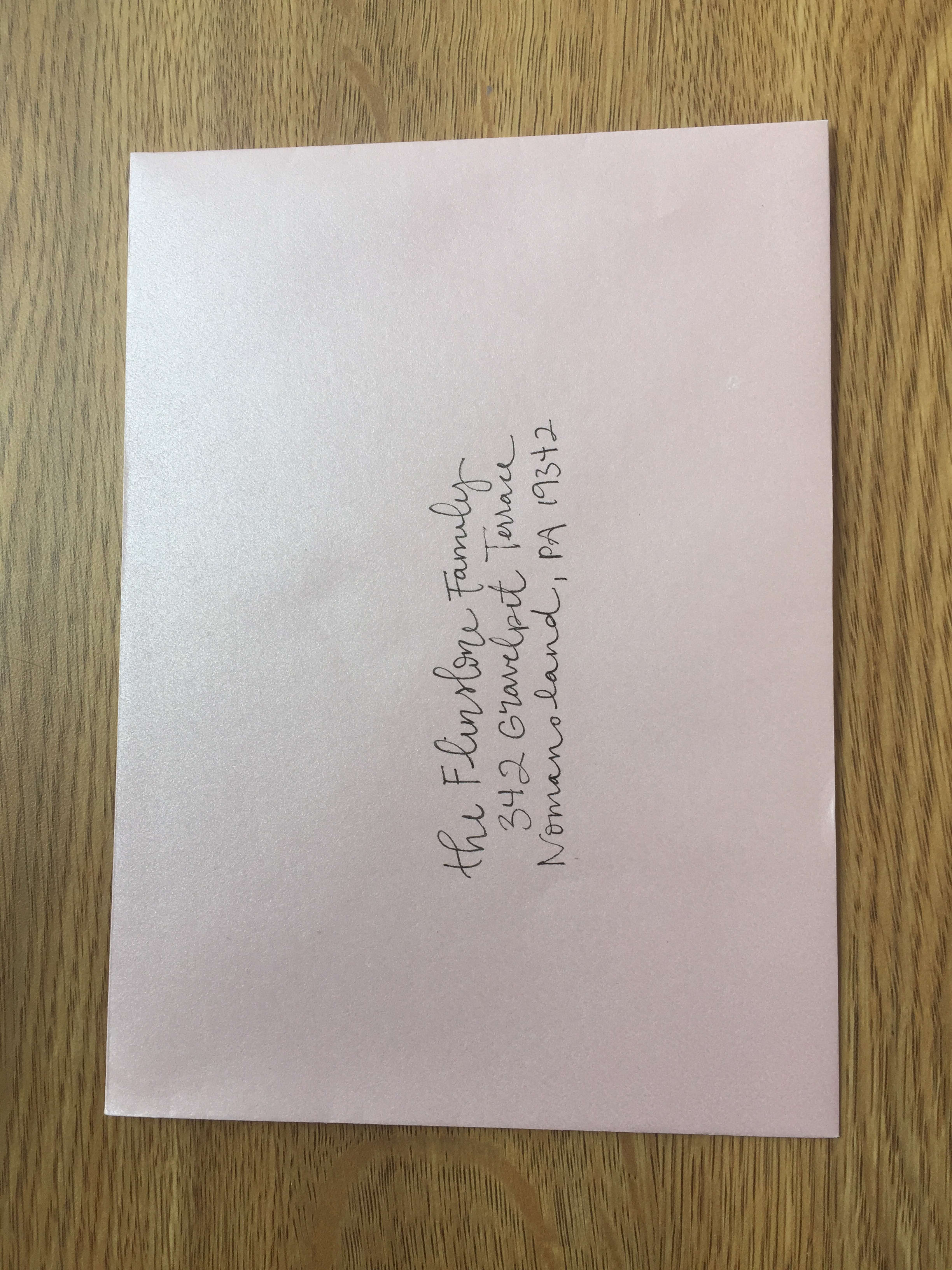 Handwritten Addressing Wedding Invitations Addressing Wedding