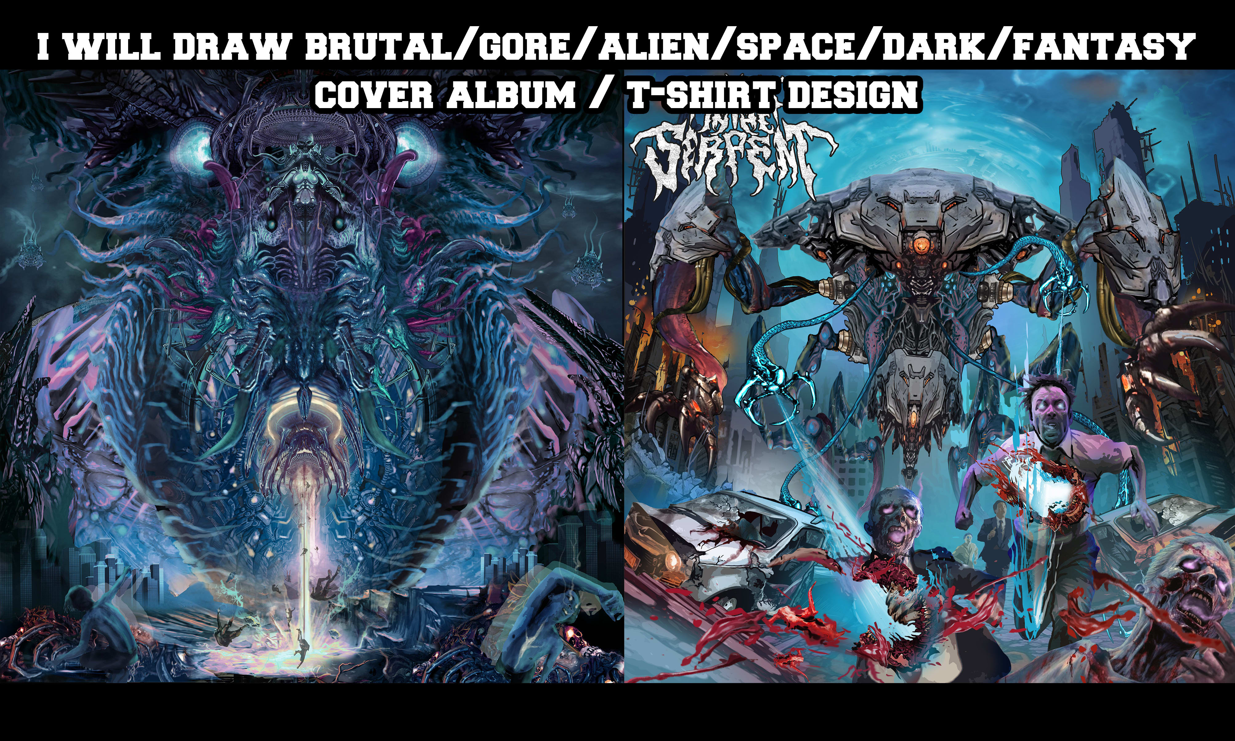 Deathcore Cover Art Design Brutal Death, Black Metal And Deathcore