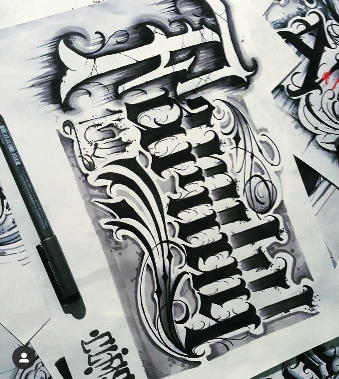 Disegni Di Tatuaggi Con Lettere Gotiche