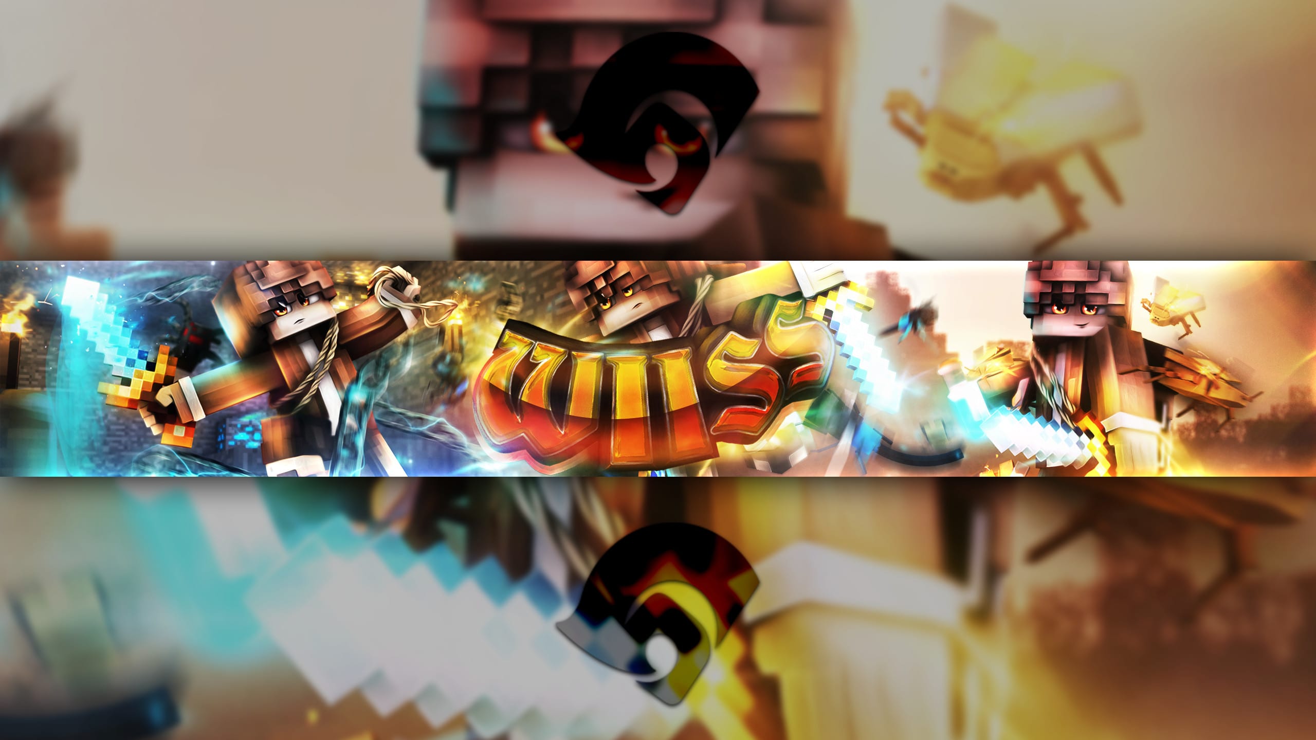 Youtube Banner Minecraft By Part : 1 YouTube Crazy Banner Minecraft