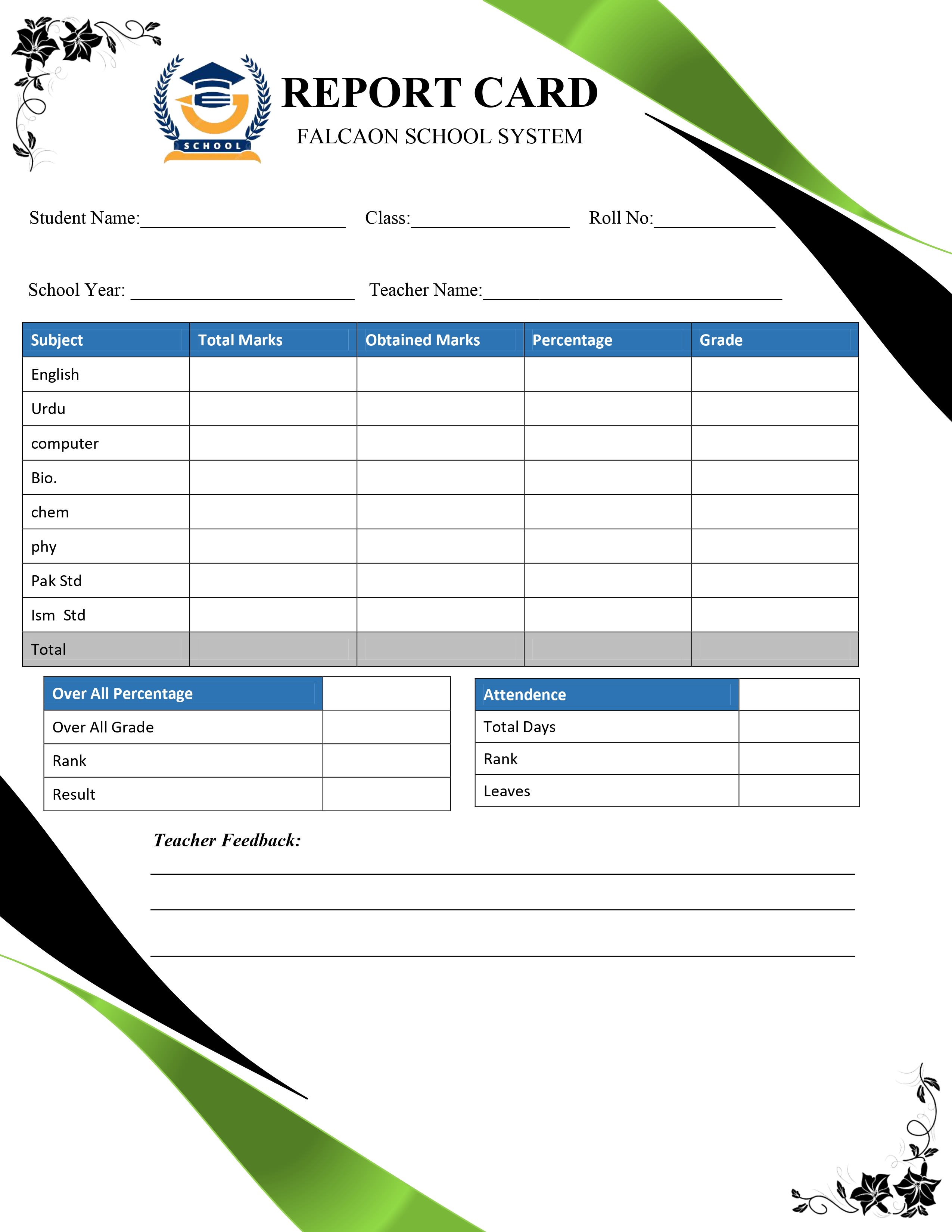 Creating Report Cards In Excel For Students - Infoupdate.org