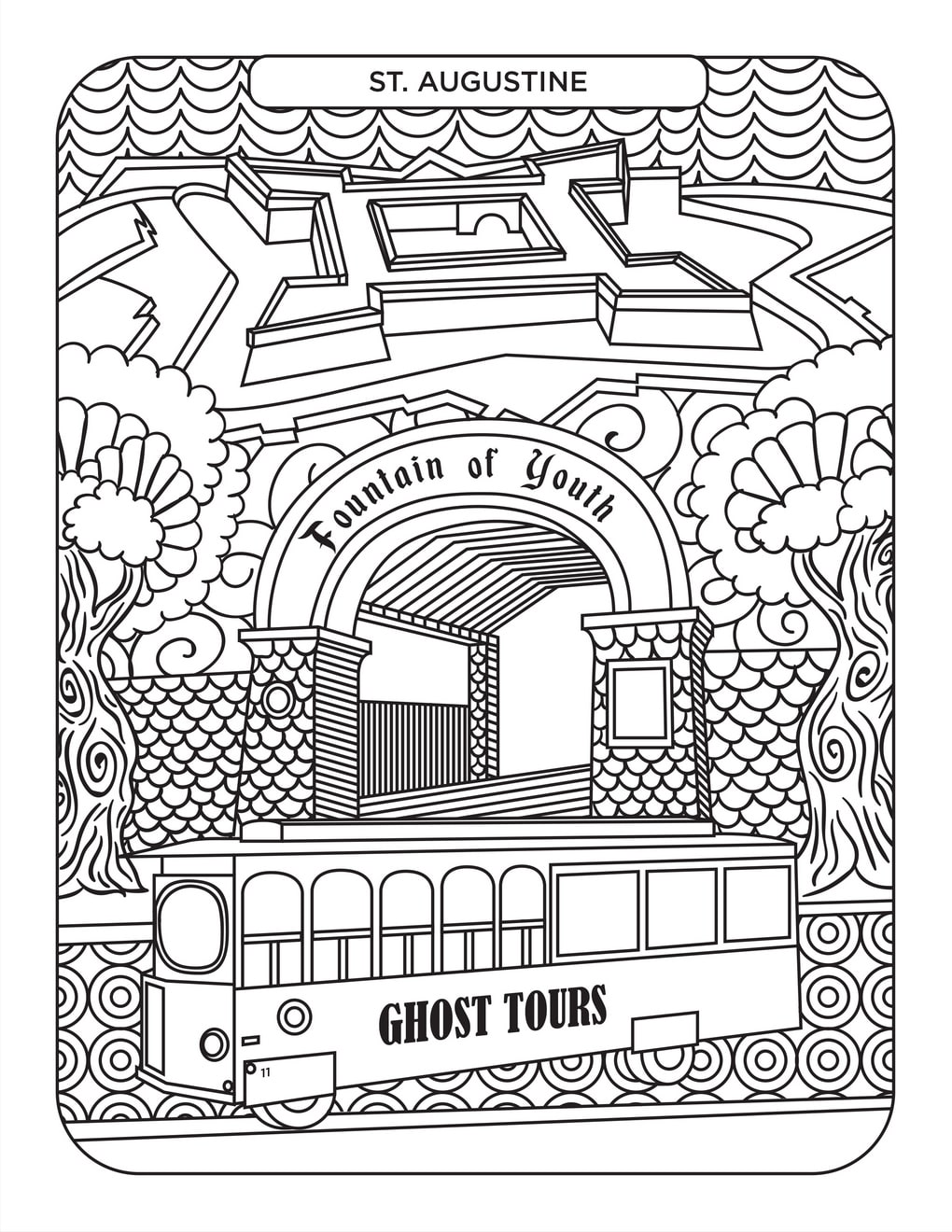 st augustine florida coloring page