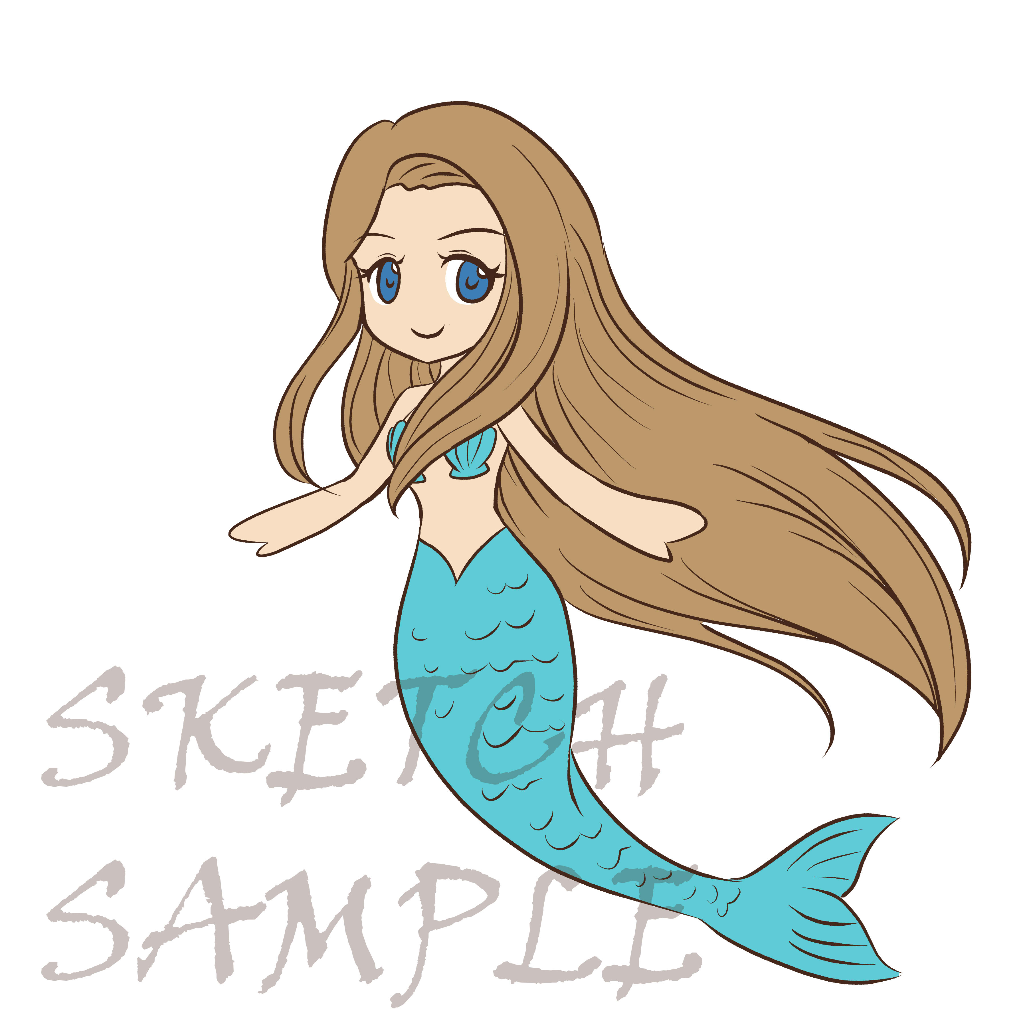 Chibi Anime Mermaid ArtStation Mermaid Melody Fanart Mermaid Forms