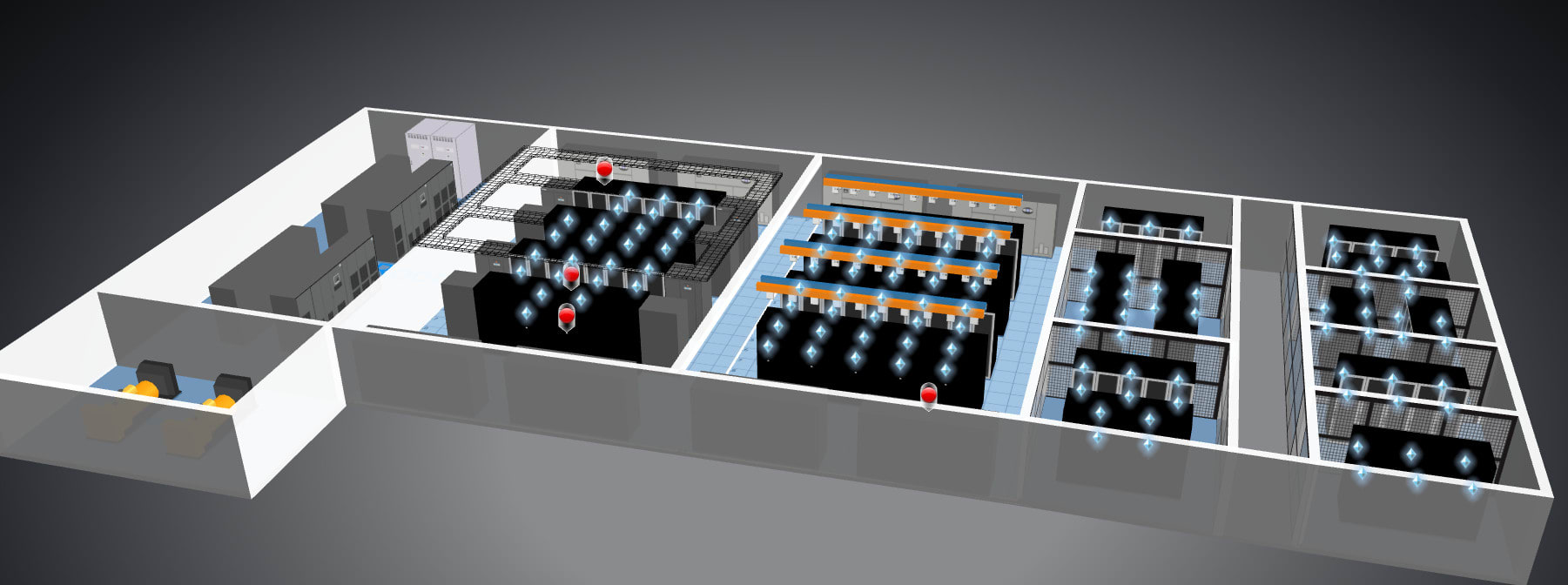 3d Data Center Floor Plan Data Center Plan A Data Center Floor Plan