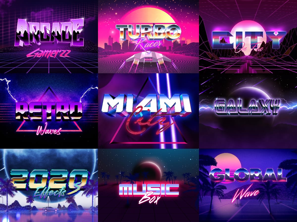 Logotipo Retro Futurista