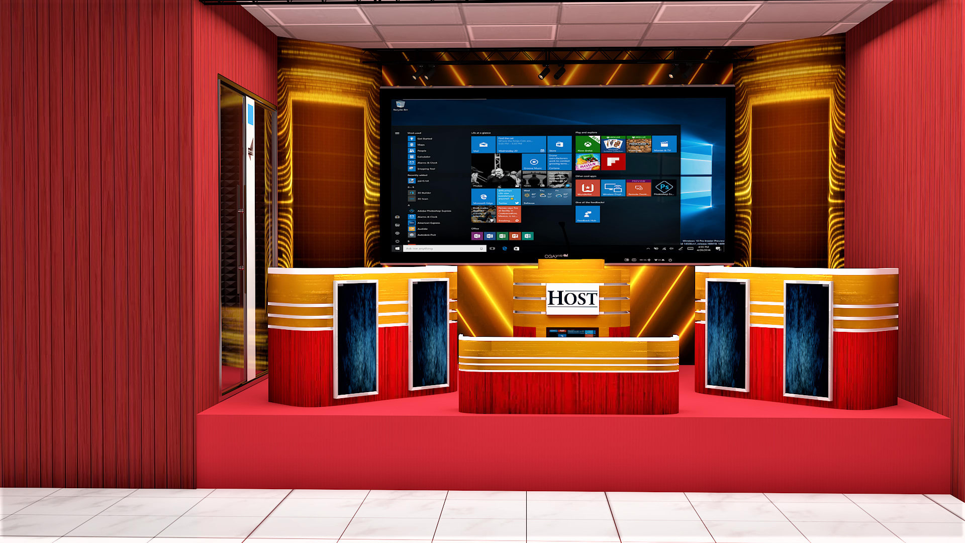 Talk Show Studio Set Design Virtual Studio Set For Talk Show By