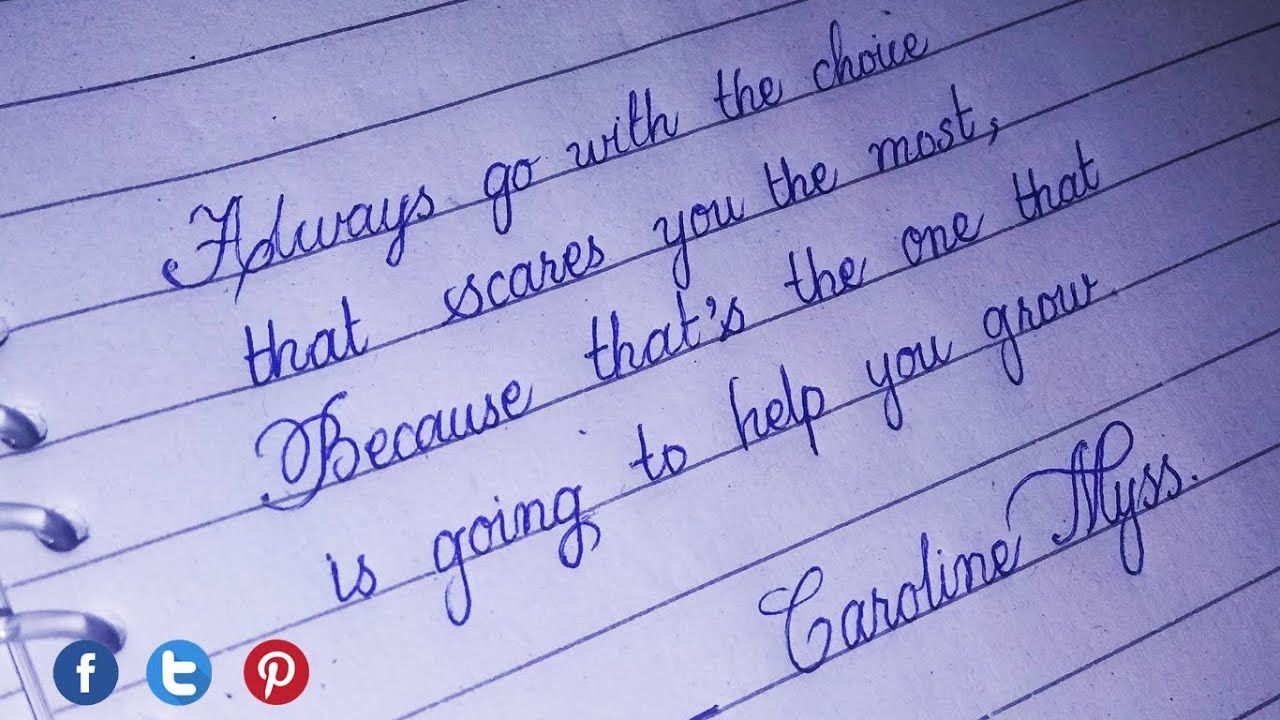 How To Write A Beautiful Cursive Handwriting - Infoupdate.org