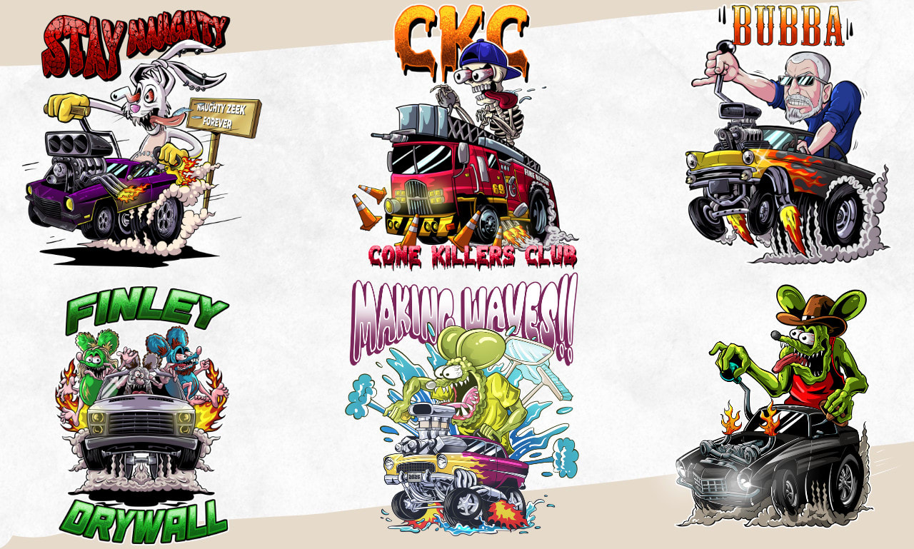 Rat Fink Hot Rod Cartoon Wallpaper RAT ROD HOT ROD CHOPPER STICKER