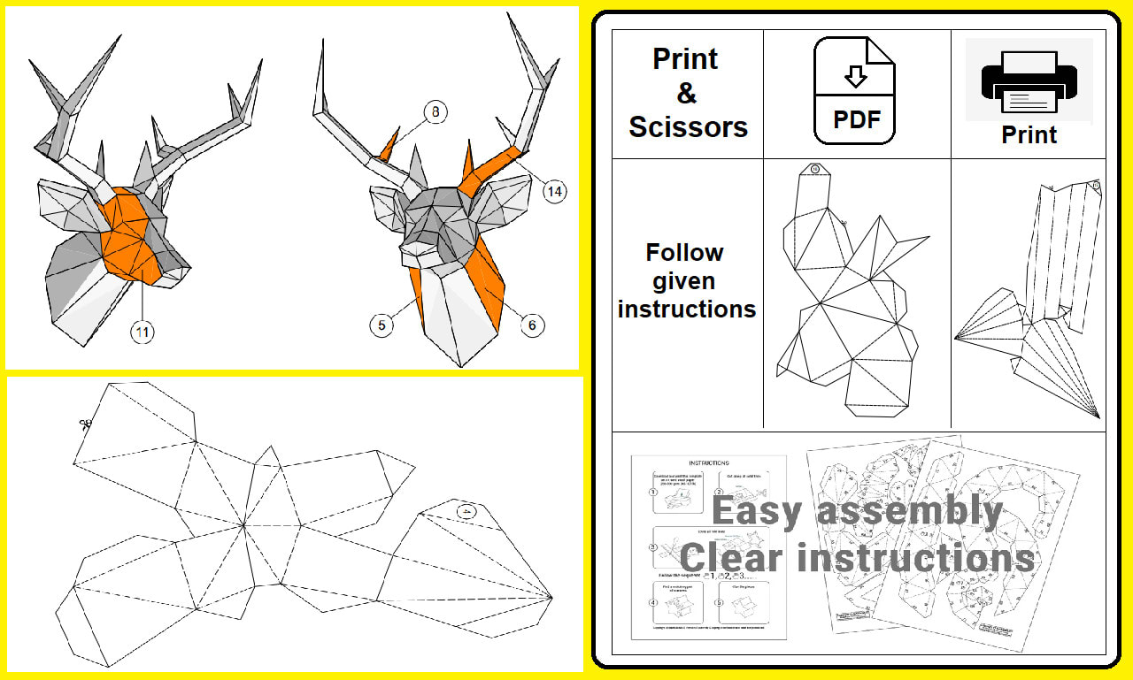 Origami Animal Instructions 3d