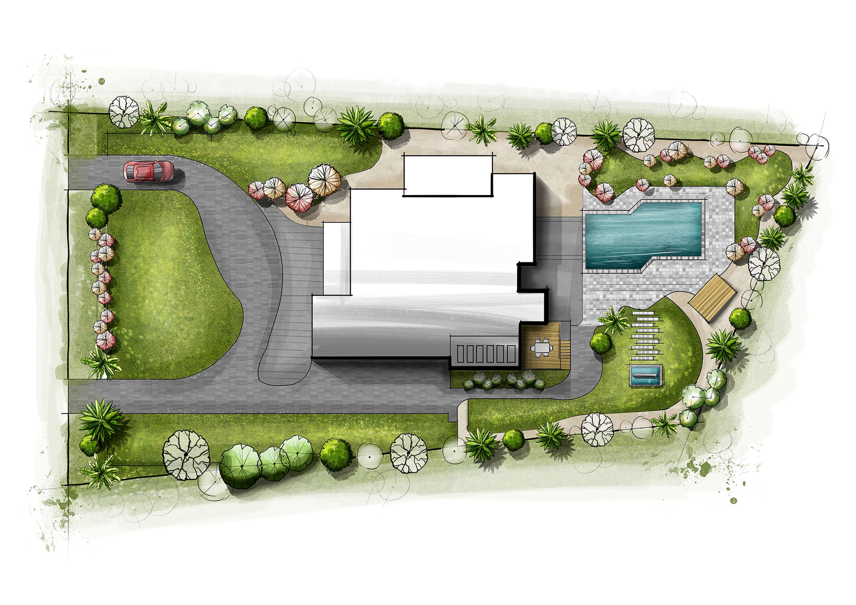 Sketch Landscape Architecture Plan