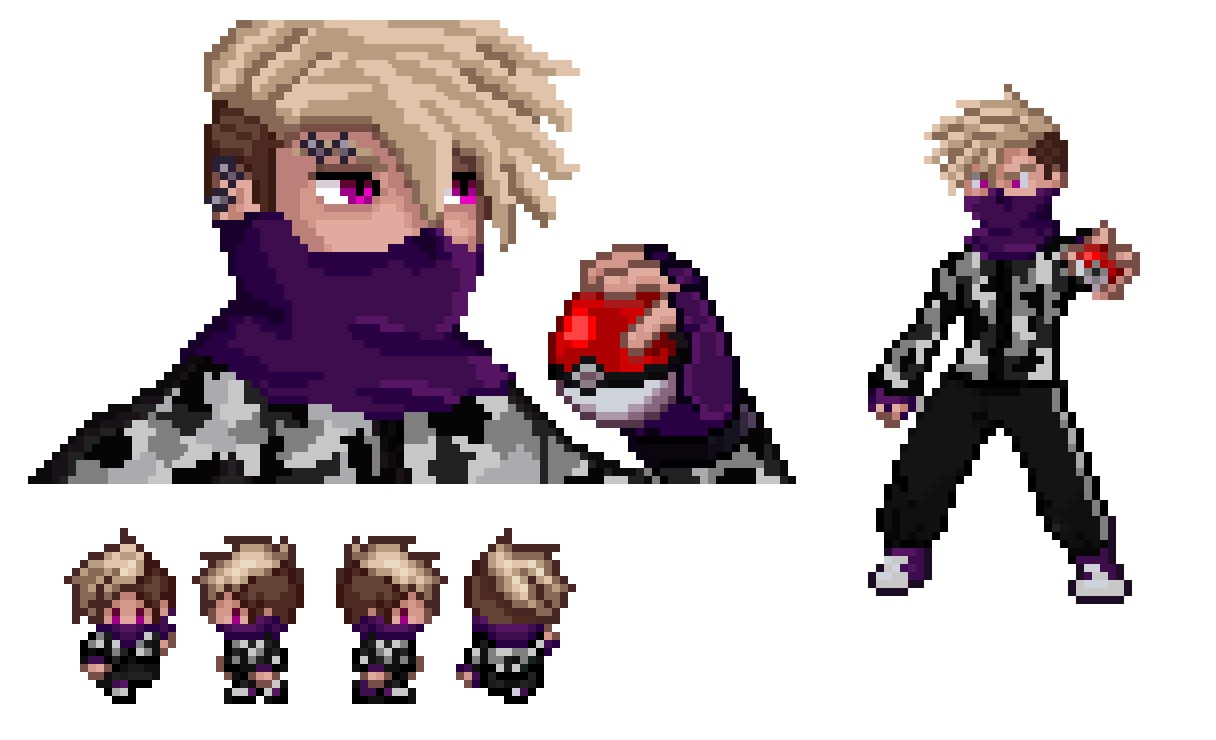 Some Pokemon Trainer Sprites Pixel Art Characters Pokemon Sprites
