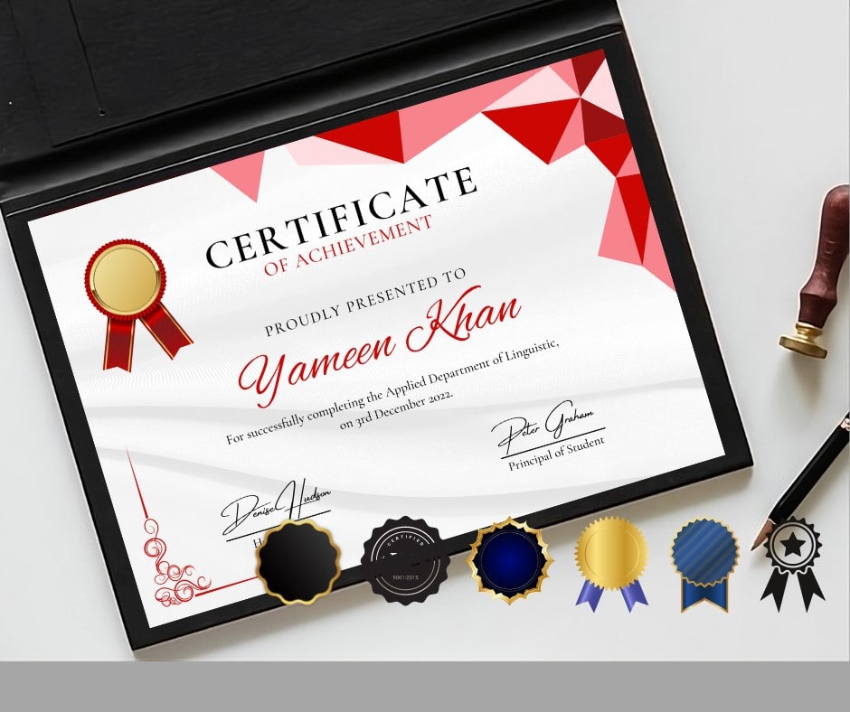 Modelo De Design De Certificado De Premio