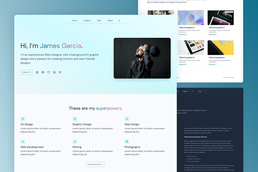 Personalized Portfolio With Logo