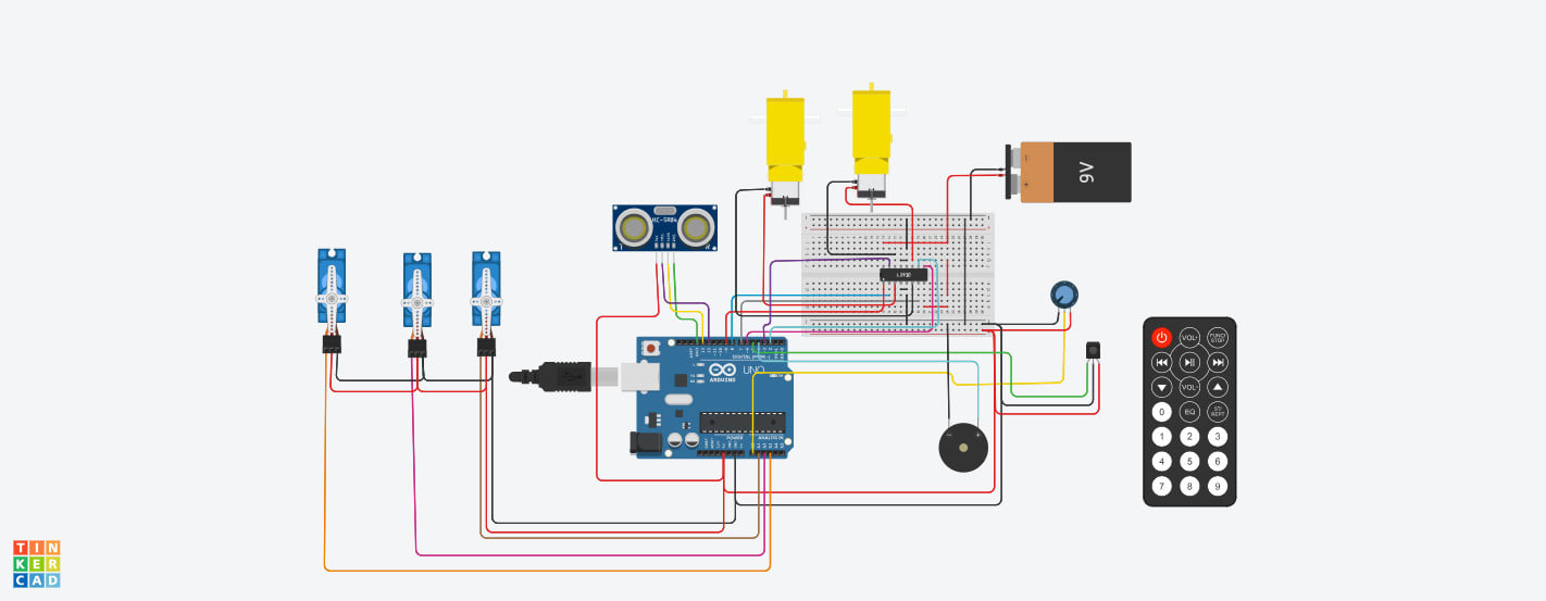 Circuit Design Melody Arduino Uno R3 Tone-tinkercad Buzzer