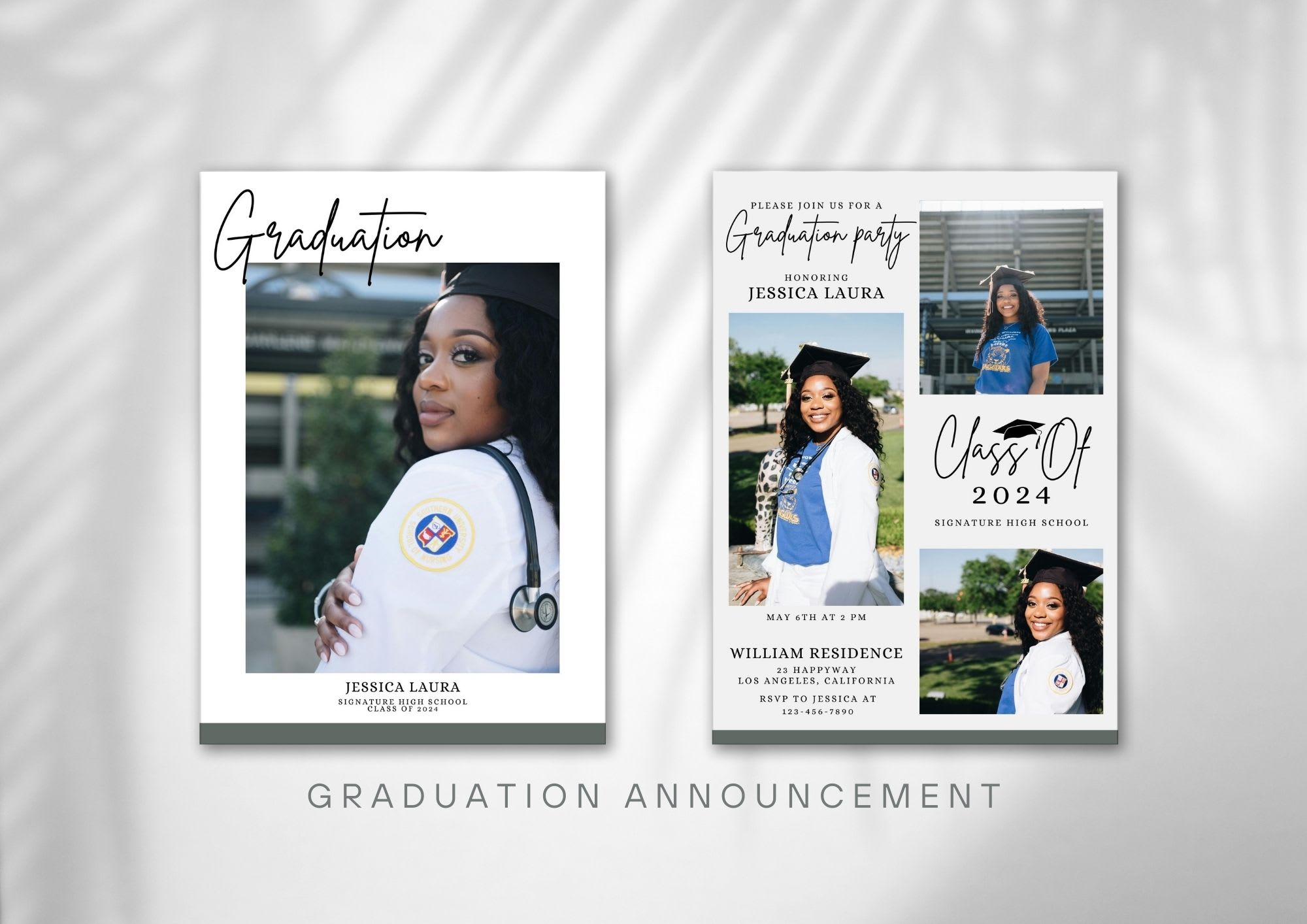 Graduation Announcements Hip Graduation Website QR Code Modern