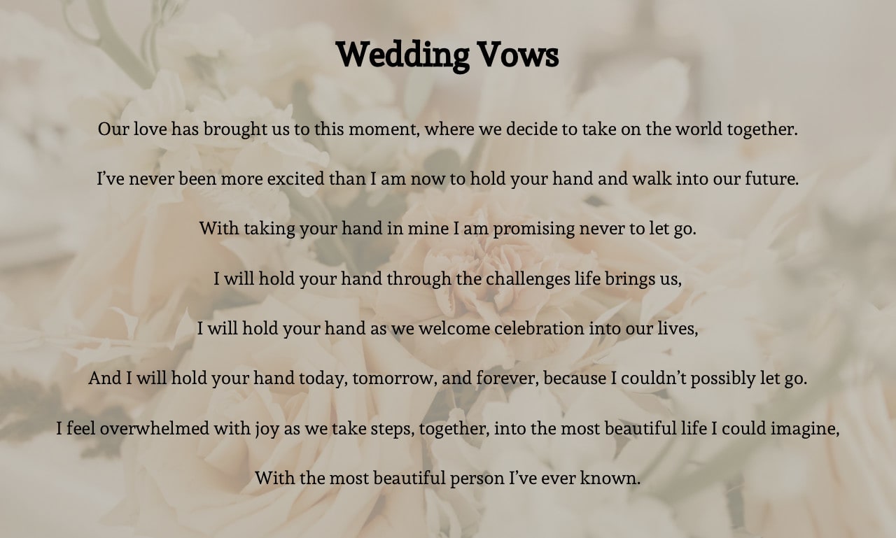 Love poems for wedding vows 60 photos - Astyledwedding.com