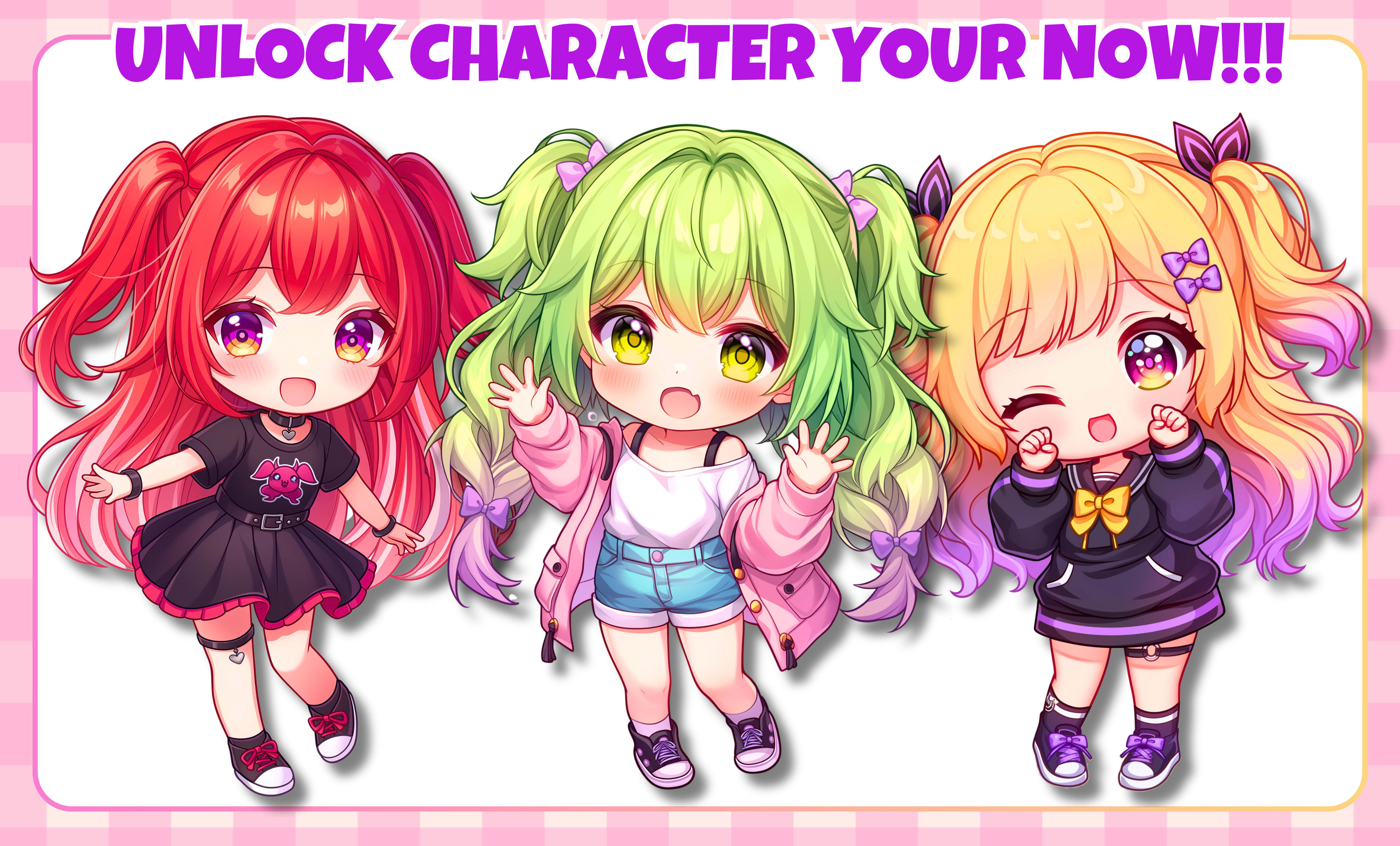 Modello Ragazza Chibi Colore Disegna Una Ragazza Anime Bella E Carina