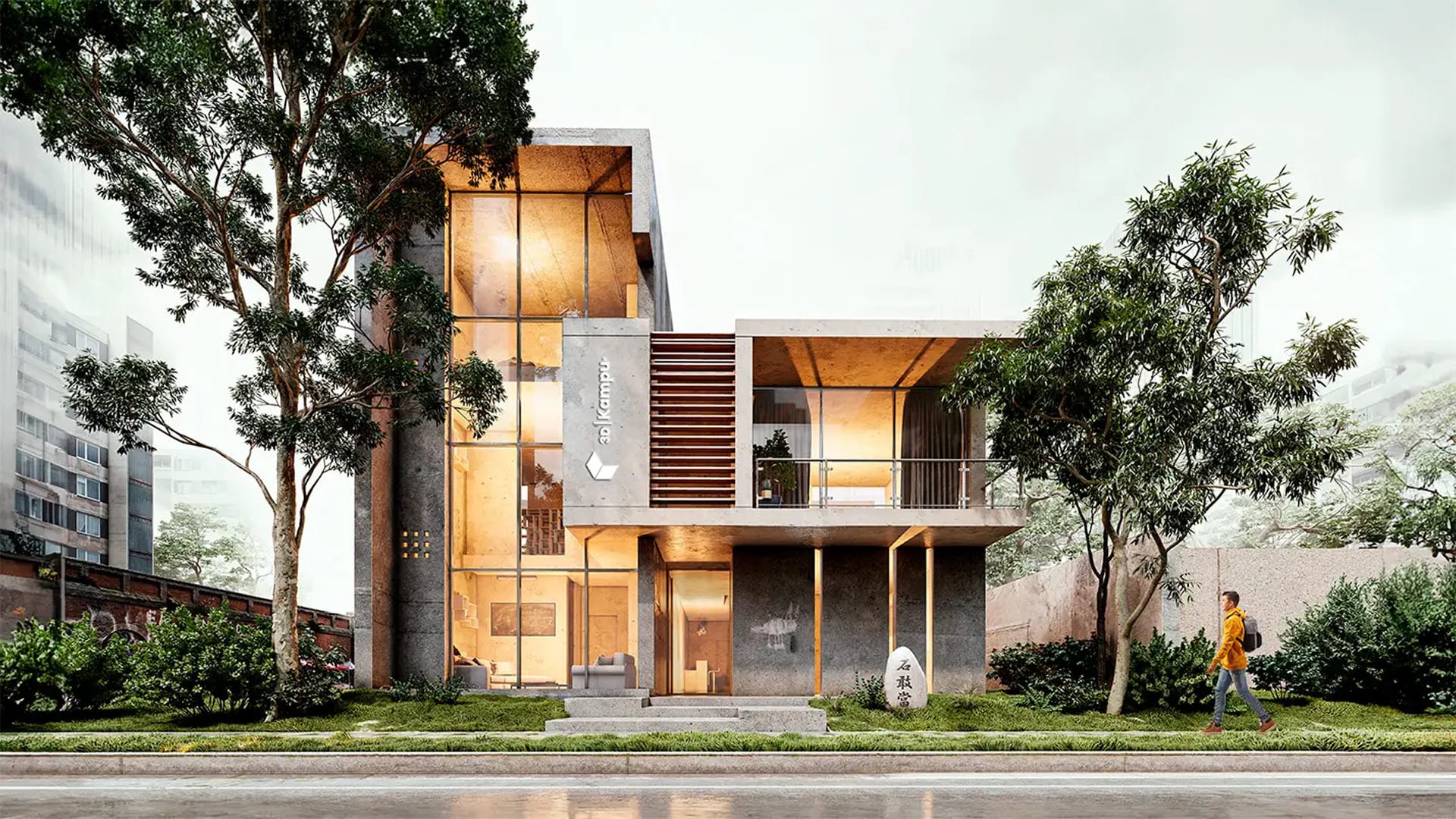 Vray Exterior Rendering Modern Exterior 3D Model Vray Sketchup 3D