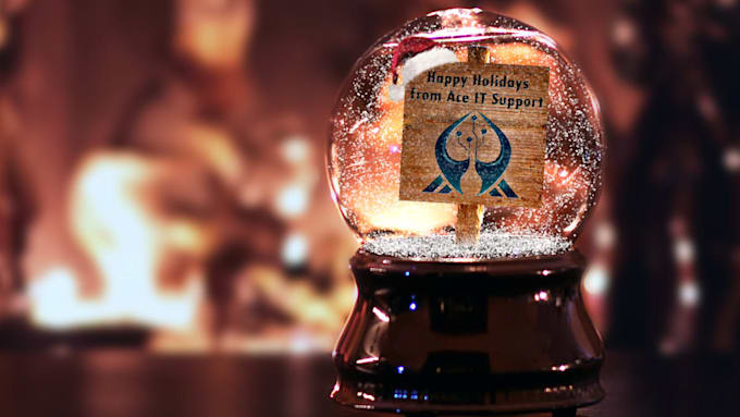 Put your logo or message in a snow globe for christmas by Ceeworks