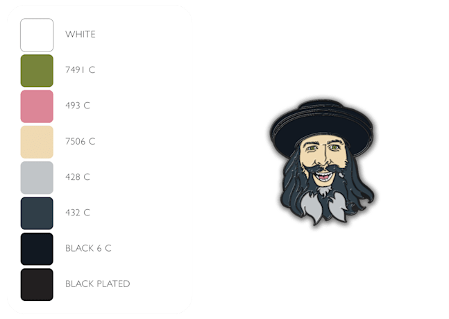 Make a vector layout enamel pin based on your sketch by Vitaly_rubchak