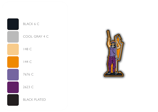 Make a vector layout enamel pin based on your sketch by Vitaly_rubchak