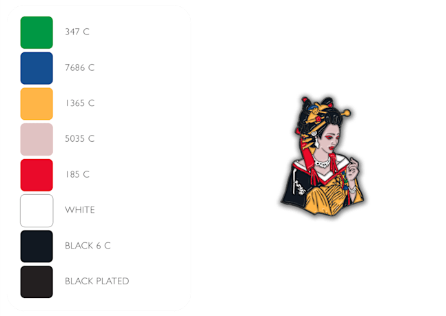 Make a vector layout enamel pin based on your sketch by Vitaly_rubchak