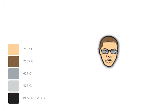 Make a vector layout enamel pin based on your sketch by Vitaly_rubchak