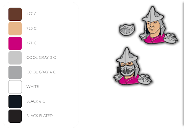 Make a vector layout enamel pin based on your sketch by Vitaly_rubchak