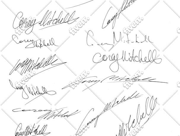 Give up to 60 hand written signature ideas by Moonike
