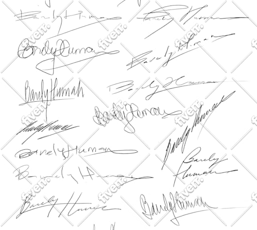 Give up to 60 hand written signature ideas by Moonike