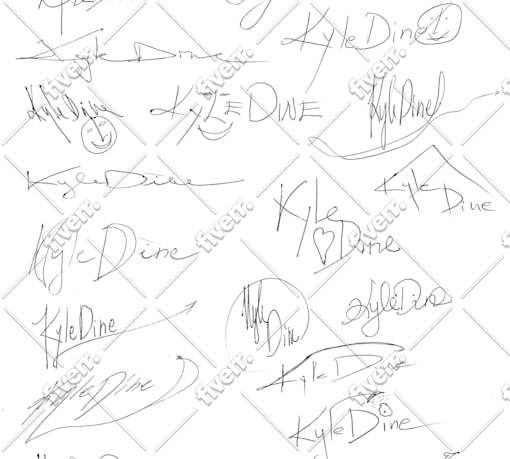 Give up to 60 hand written signature ideas by Moonike