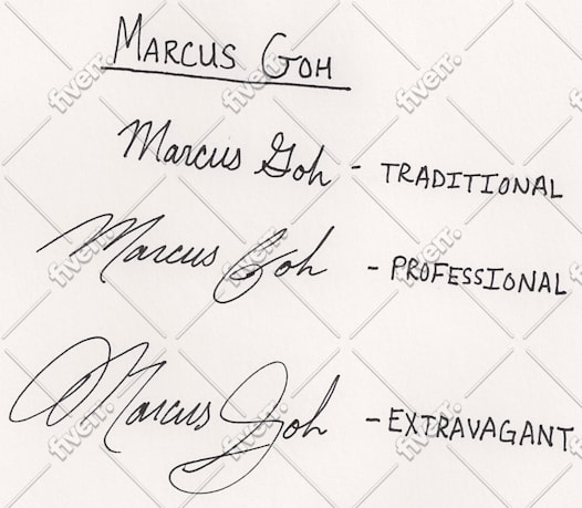 Design 10 hand written signature styles by Rynewillig
