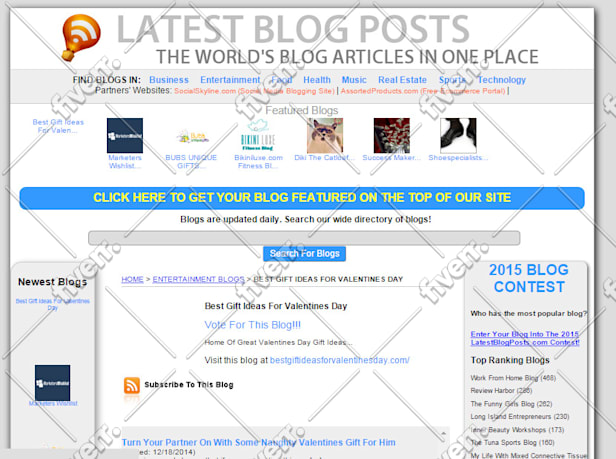 Feature your blog or post on our blog network in 24 hours by Hotwebideas