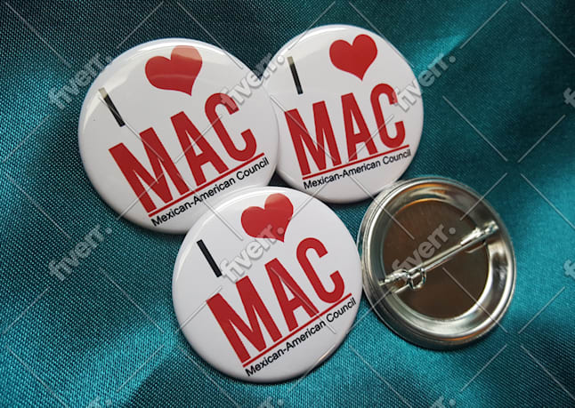 Make 10 custom pin back buttons by Mbrumley