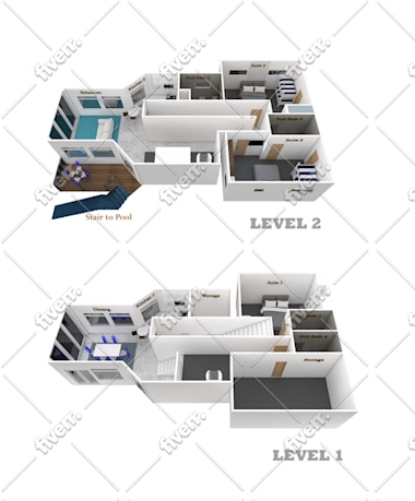 do your AMAZING 3D floor plan RENDERING | Fiverr