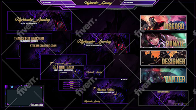 Design a custom twitch overlay by Detrucci