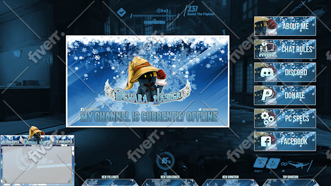 Design a custom twitch overlay by Detrucci