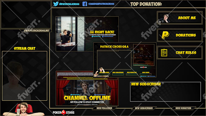 Design a custom twitch overlay by Detrucci
