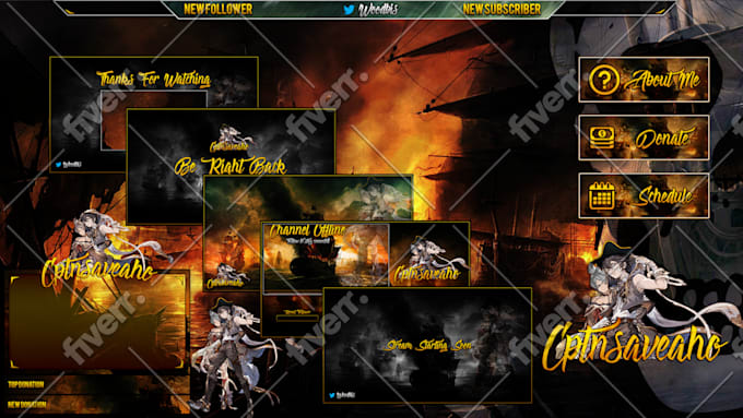 Design a custom twitch overlay by Detrucci