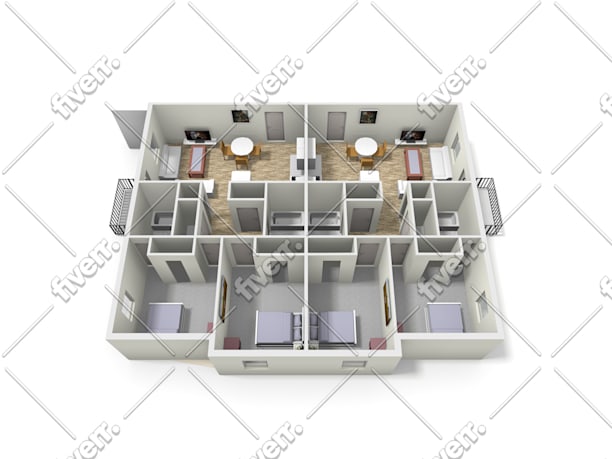 Draw 2d and 3d floor plan with floorplanner by Ke_architect
