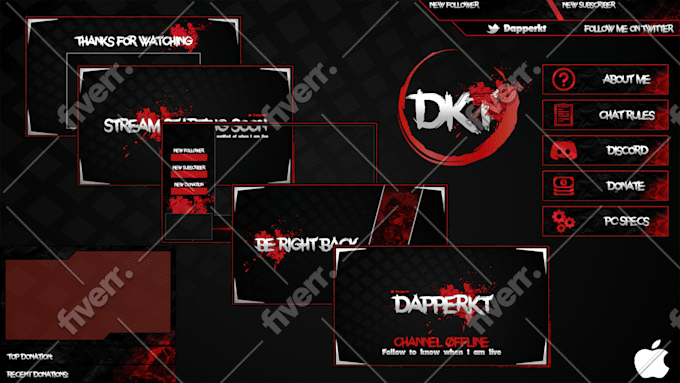 Design a custom twitch overlay by Detrucci