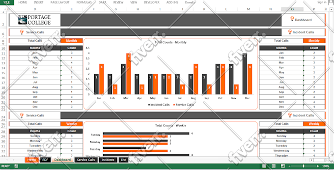 Give you an excel macro with professional dashboard by Tips4anything