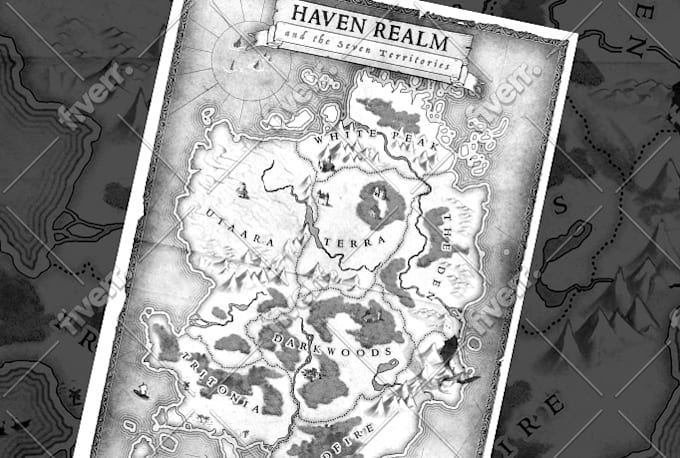 Custom fantasy world map D&D DnD and City maps