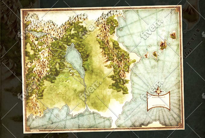 Custom fantasy world map D&D DnD and City maps