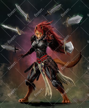 draw fantasy character, RPG character, portrait