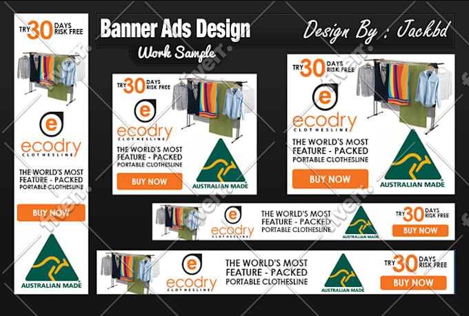 Design 7 sizes google adwords, affiliate web banner ads within 24h by ...