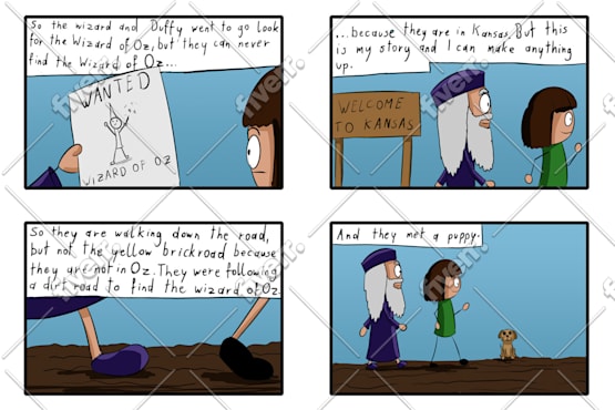 Draw you a stickfigure comic strip by Wackytoaster