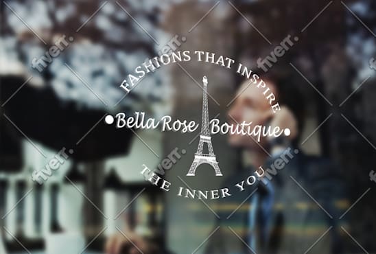 Create a beautiful storefront window signage mockup by Fxkid