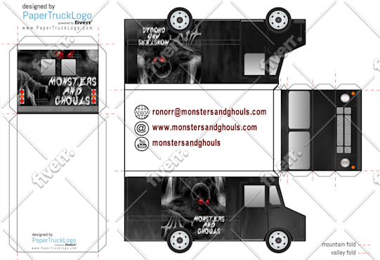 Make a papercraft step van or ups style delivery van with your logo on ...