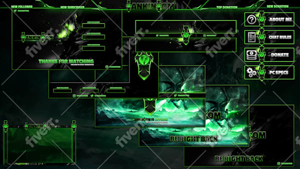 Design a custom twitch overlay by Detrucci